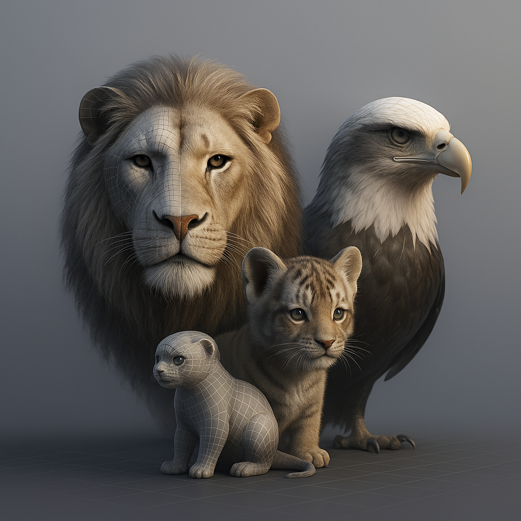 3D-Modellierung von Tieren — Saubere Topologie & UVs | PROmax3D